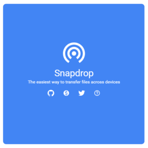 Snapdrop transferências de arquivos localmente. - Ferramentas web facil